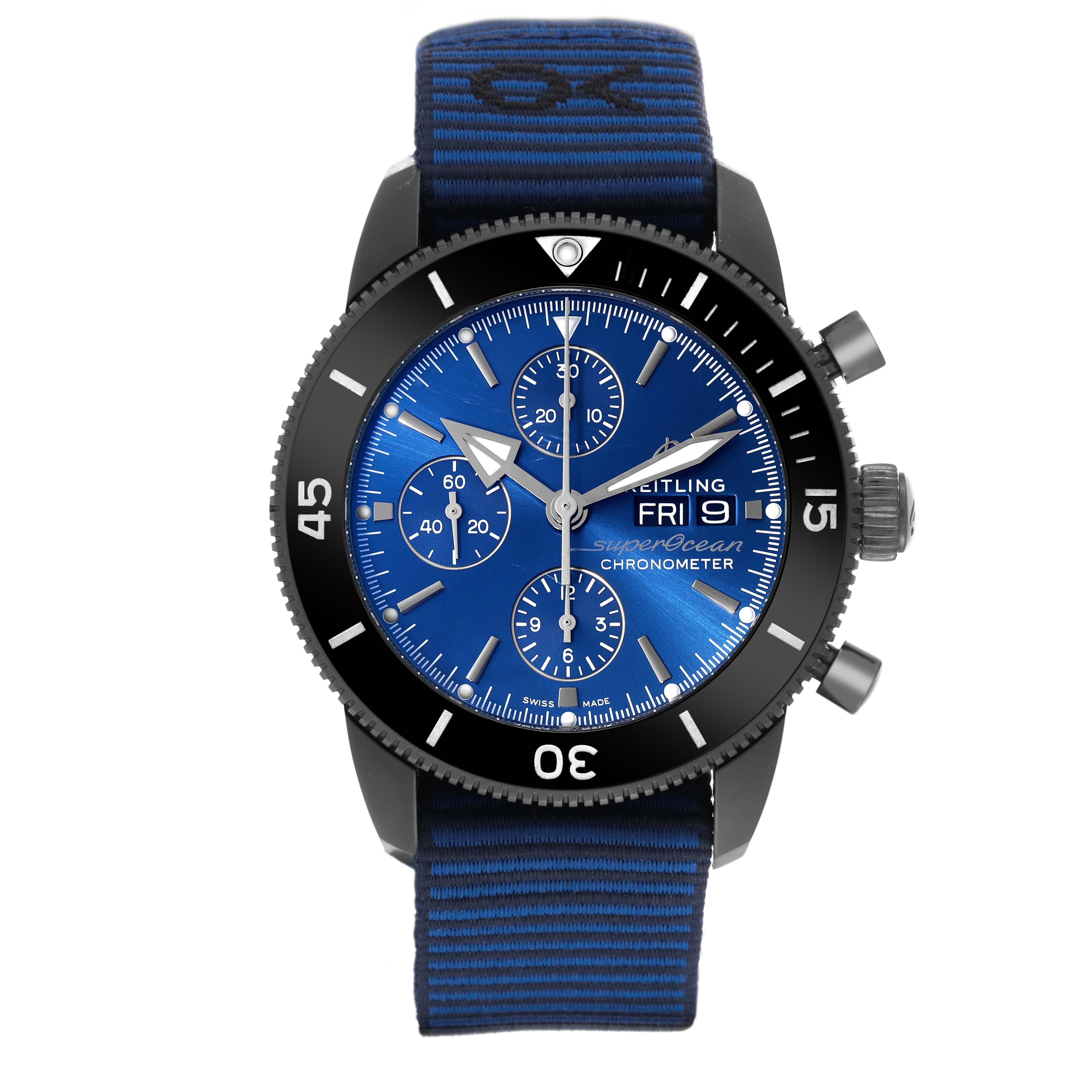 Breitling SuperOcean Heritage DLC Steel Mens Watch M13313 Box Card For ...