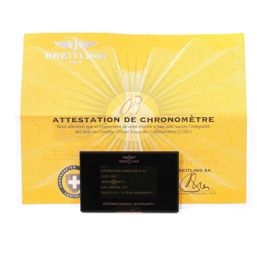 Breitling Superocean Heritage II 42 Black Dial Steel Watch AB2010 Box ...