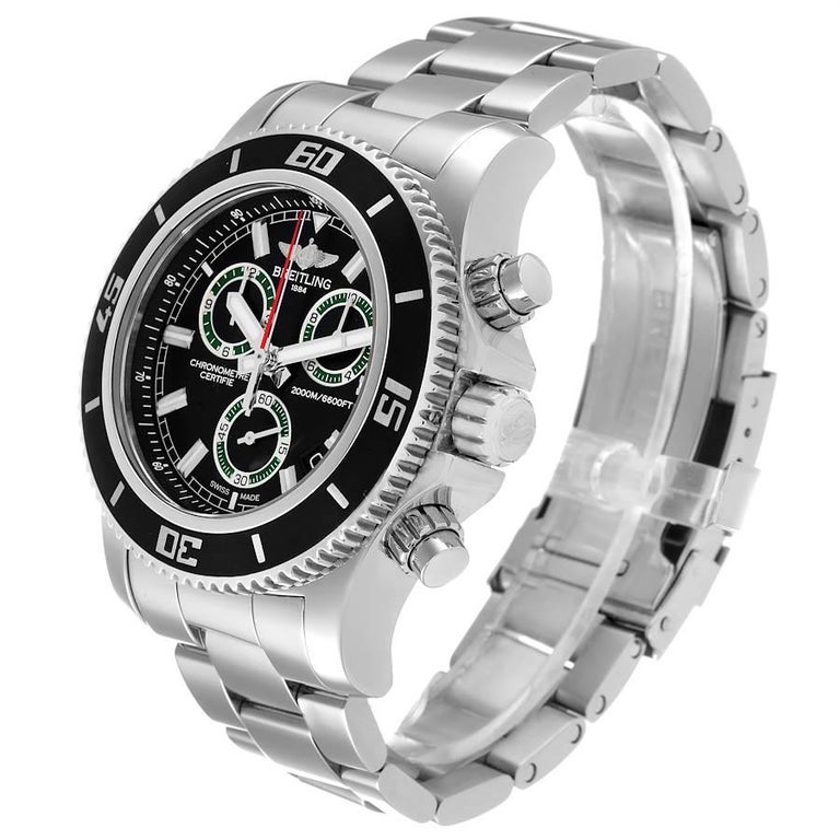 Breitling Superocean M2000 Chronograph Steel Mens A73310 Box Papers at ...
