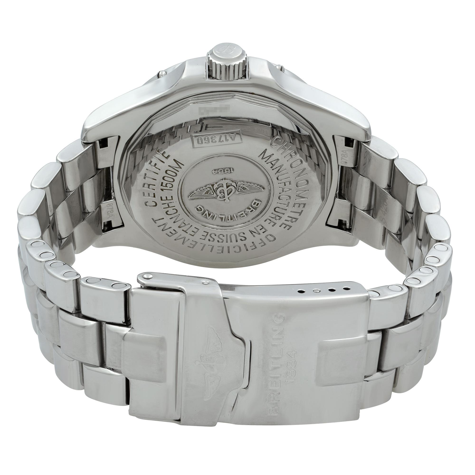 Breitling Superocean Stainless Steel Blue Arabic Dial Automatic Men ...