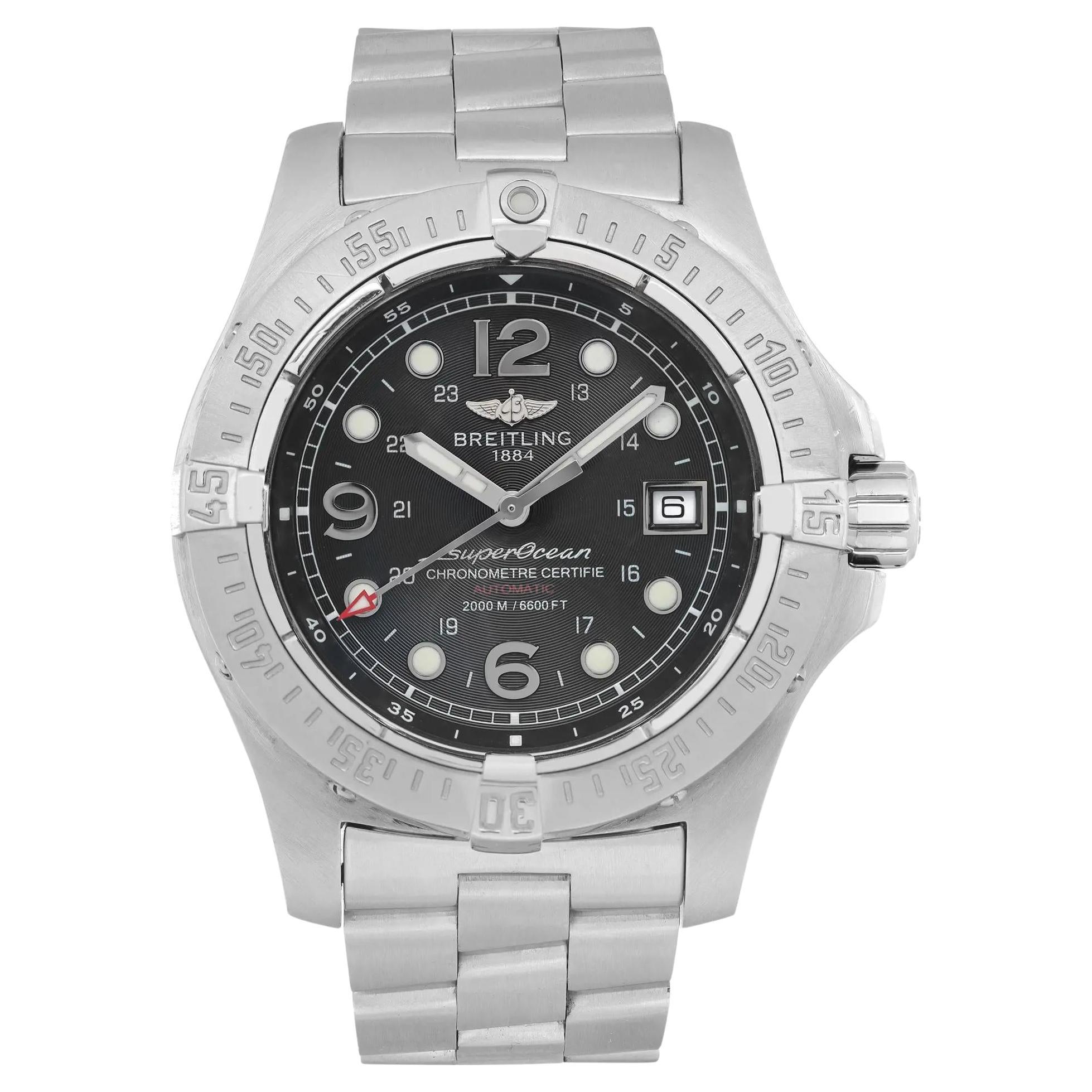 Breitling Superocean Steelfish Rubber Strap Steel Men's Watch A17360 at ...