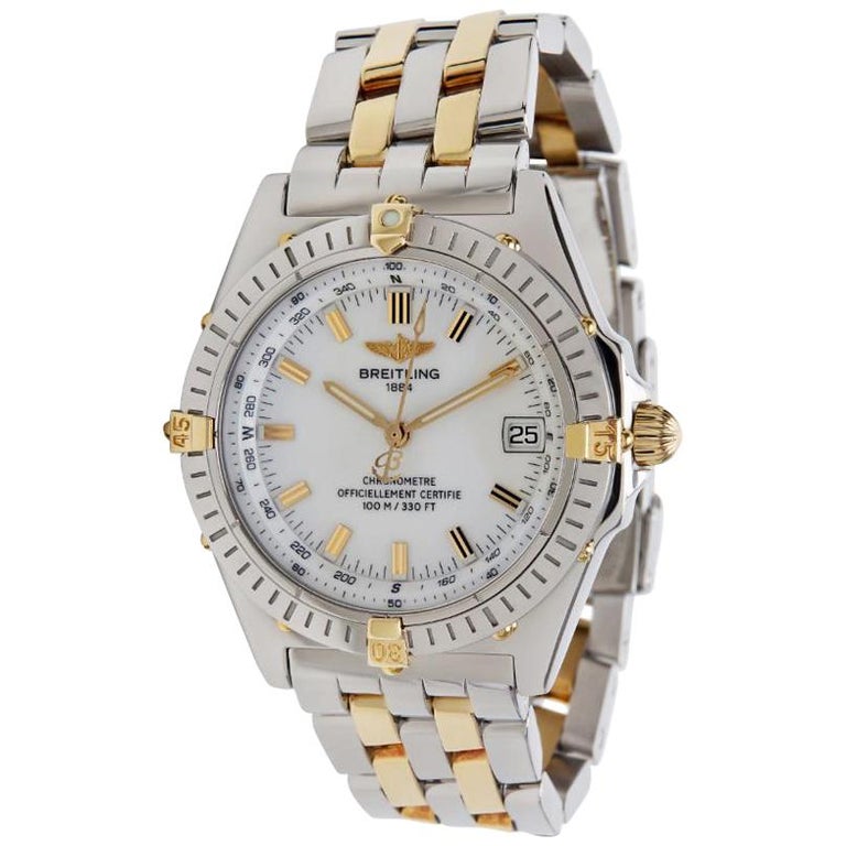 Breitling Wings B10350, White Dial, Certified and Warranty at 1stDibs ...