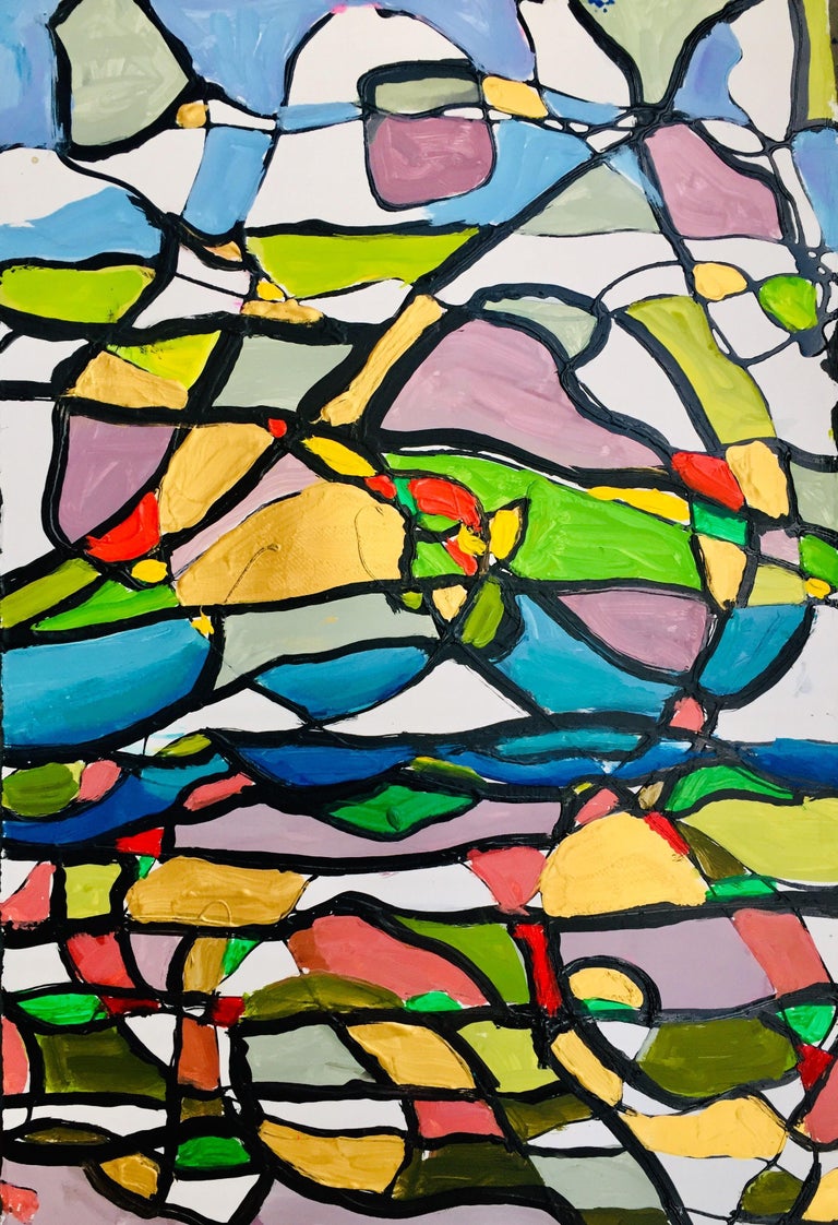 Brent Hanson - Lake, Painting, Acrylic on Paper For Sale at 1stDibs