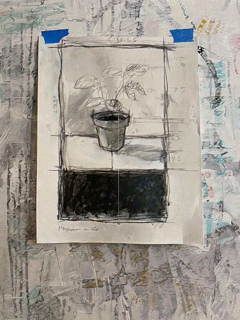 Brett Eberhardt - Elly's Drawing, Art on Studio Wall, Plumb Bob ...