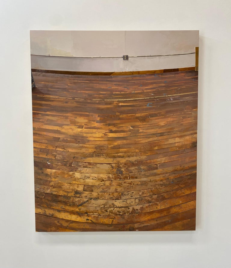 Brett Eberhardt - Studio Floor, Interior Painting, Golden Wood Floor ...