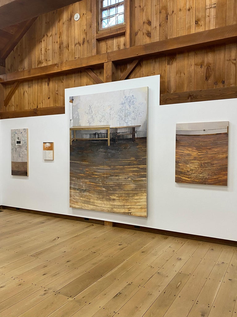 Brett Eberhardt - Studio Floor, Interior Painting, Golden Wood Floor ...