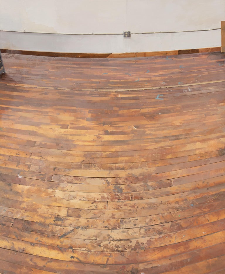 Brett Eberhardt – Studio-Stand, Interieurmalerei, Fußboden aus goldenem ...