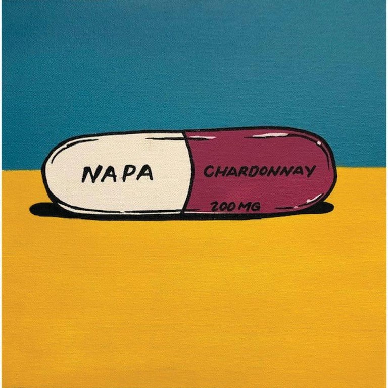 Brett Hammond - Pop Art - Chardonnay Spells Relief (blue/yellow-magenta ...