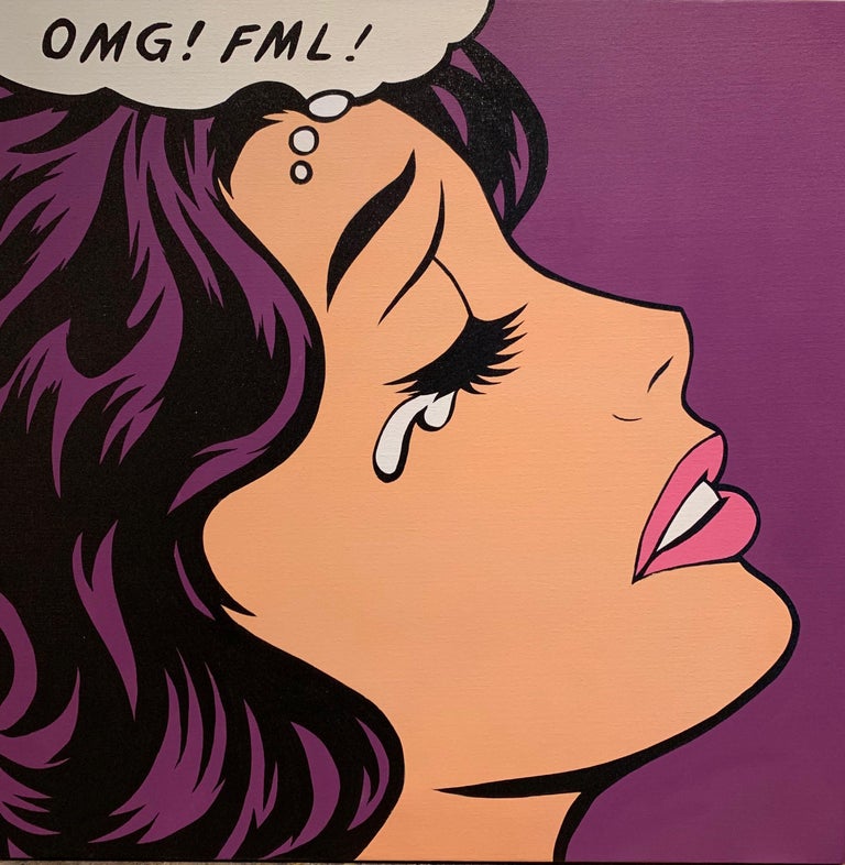 Brett Hammond - Pop Art - OMG FML Purple at 1stDibs