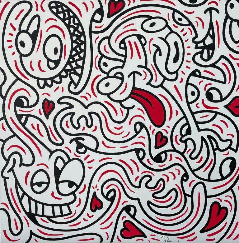 Brett W. Thompson - DON'T GIVE UP - large street art painting on canvas ...