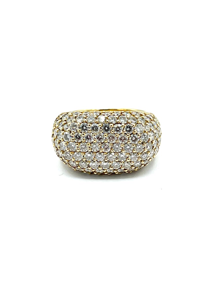 Breuning 3.96 Carat Pave Round Brilliant Diamond 18 Karat Gold Fashion ...