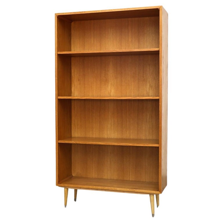 Børge Mogensen Inspired Standing Oak Bookcase at 1stDibs