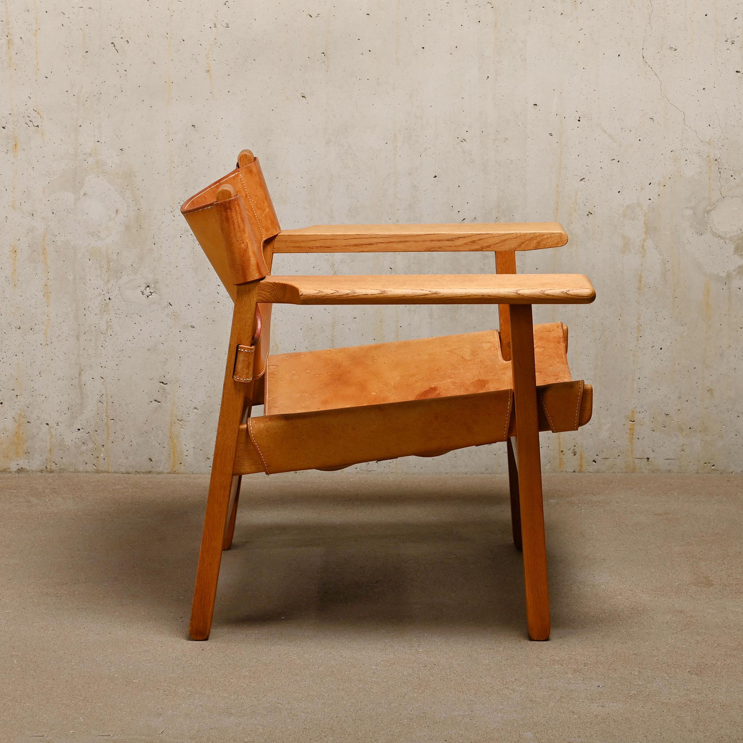 Børge Mogensen Spanish Chair in Cognac Leather and Oak for Fredericia ...