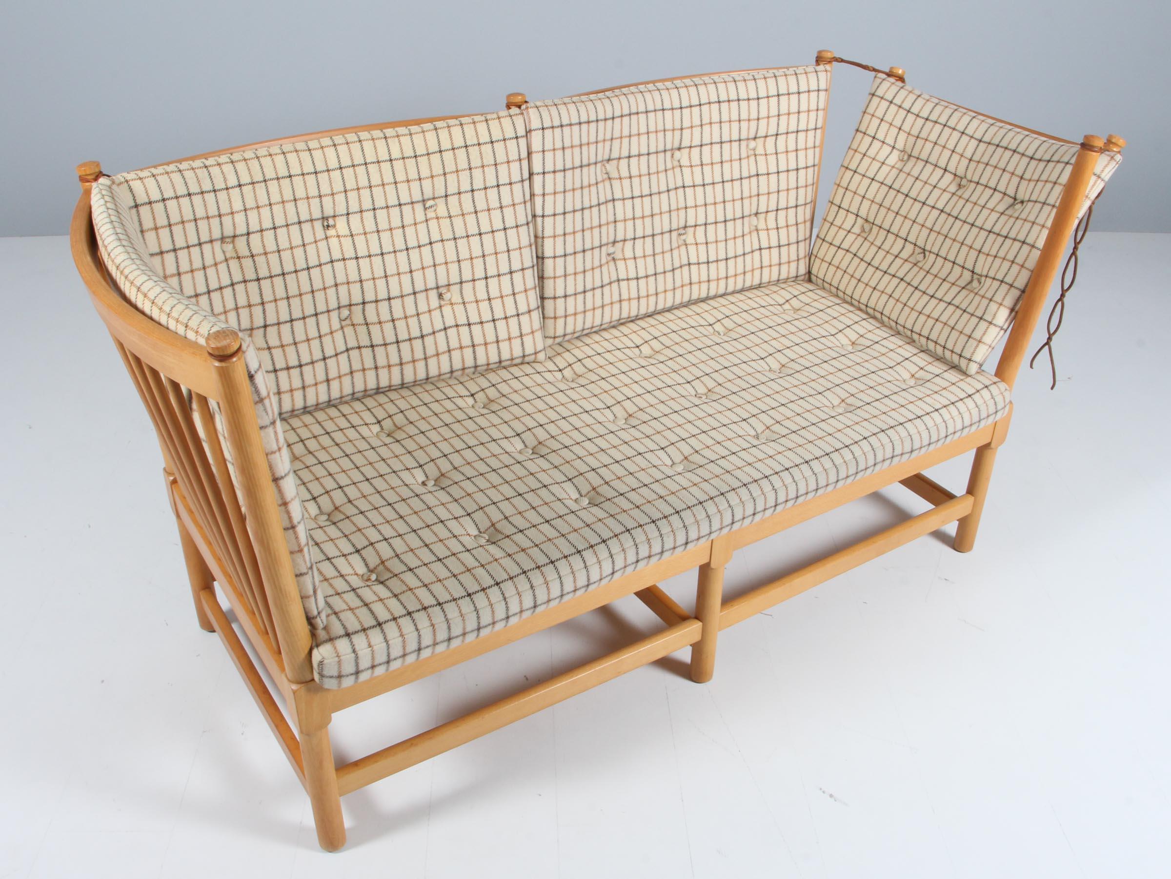 Børge Mogensen Two-Seat Sofa, Tremmesofa Model 1789, Beech and ...