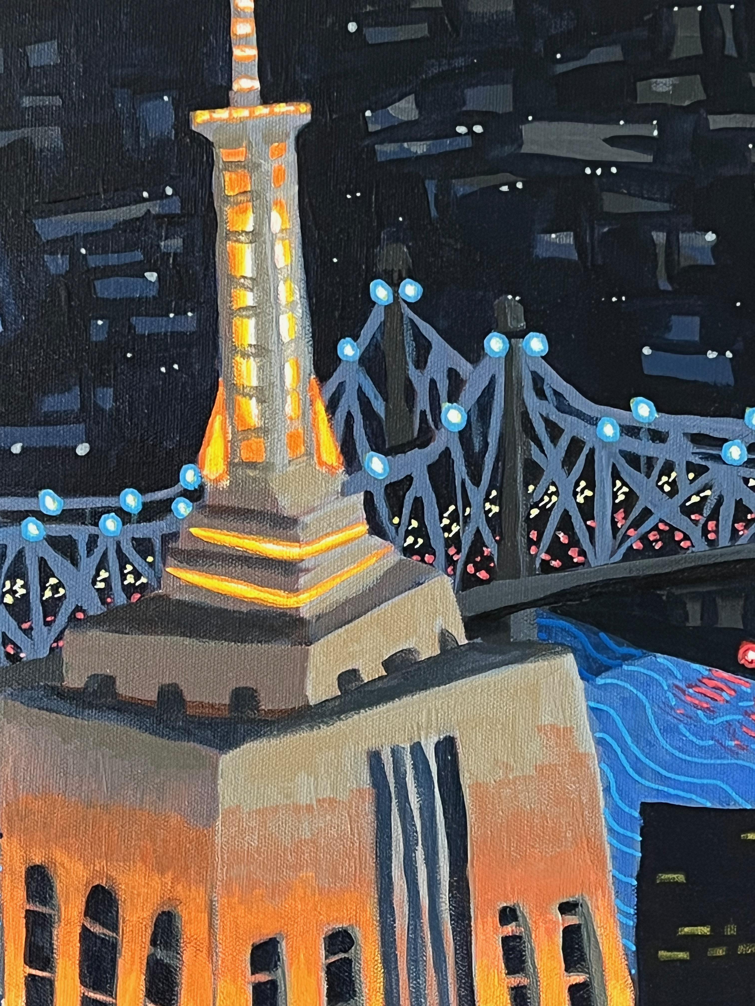 Brian Callaghan - Empire and Chrysler, Original Painting For Sale at ...