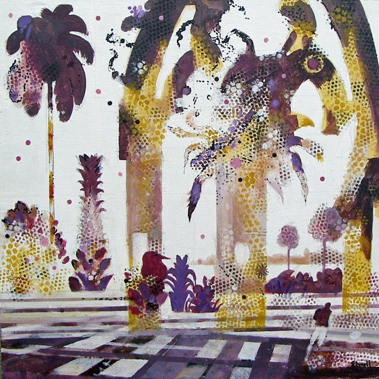 Brian Elwell - Gateway 2 - contemporary abstract landscape oil on board ...