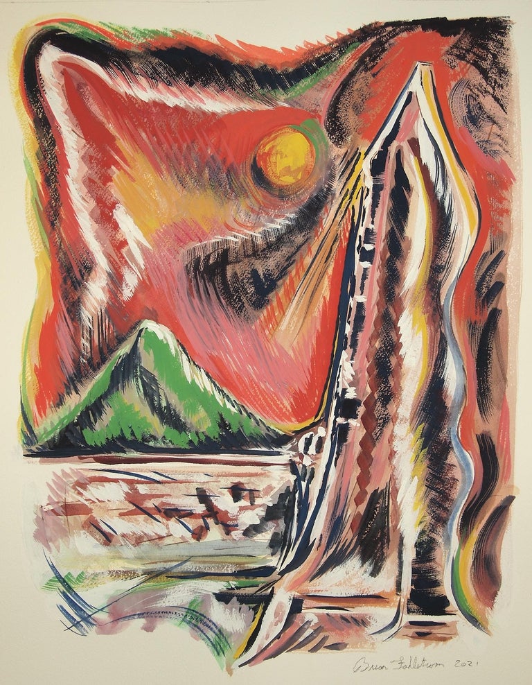 Brian Fahlstrom - After Then - Gouache Painting on Arches Paper, 2021 ...