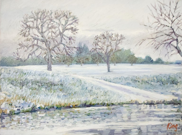 Brian King - Winter in Kent, Painting, Oil on Canvas For Sale at 1stDibs