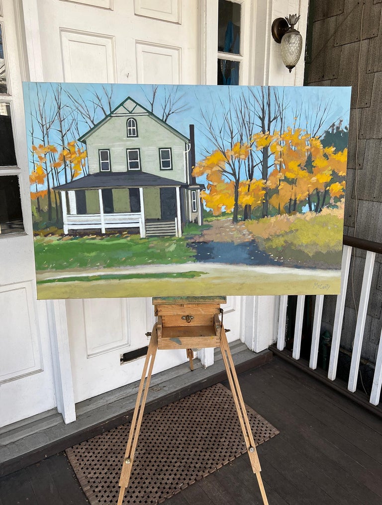 Brian McCarty - House in Fall, Oil Painting For Sale at 1stDibs