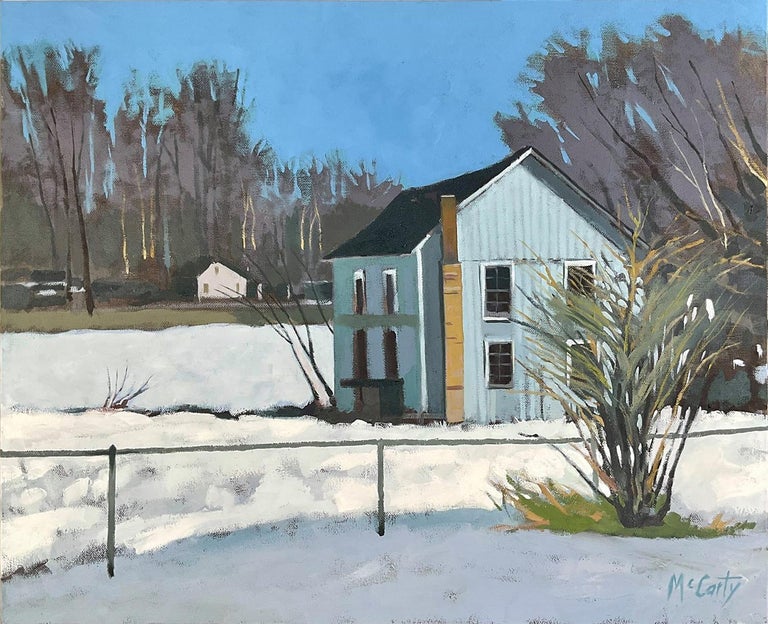 Brian McCarty - House with Chimney, Oil Painting For Sale at 1stDibs