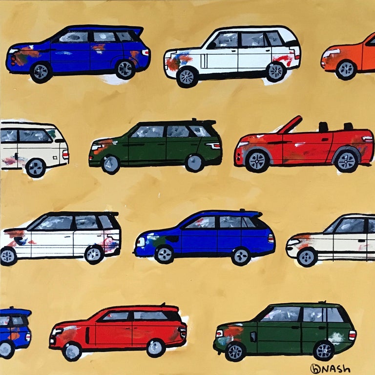 Brian Nash - Range Rovers, Painting, Acrylic on Canvas at 1stDibs