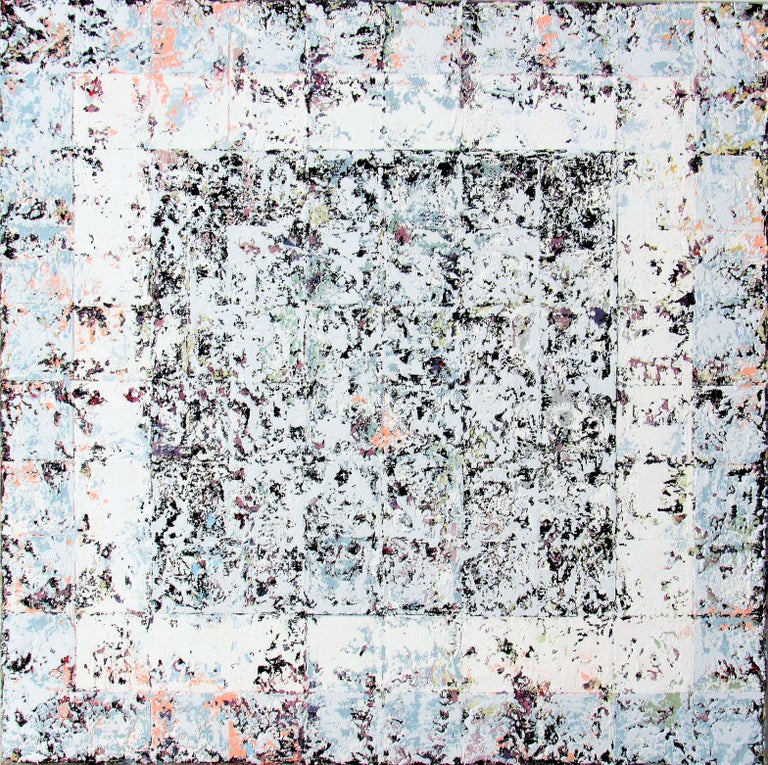 Brian Neish - Enigma - contemporary white abstract geometric square ...