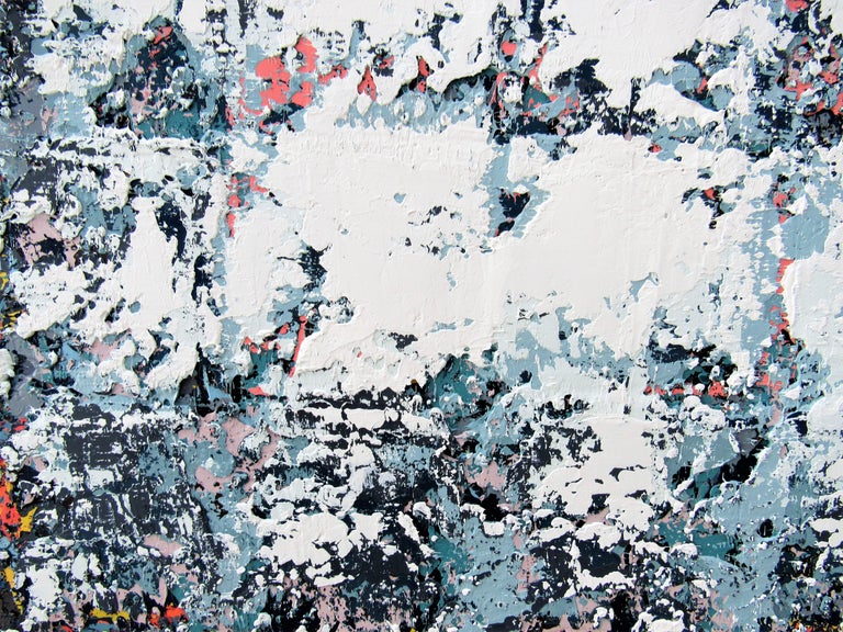 Brian Neish - Pang - Urban Grey Geometric Squares: Oil on Canvas For ...