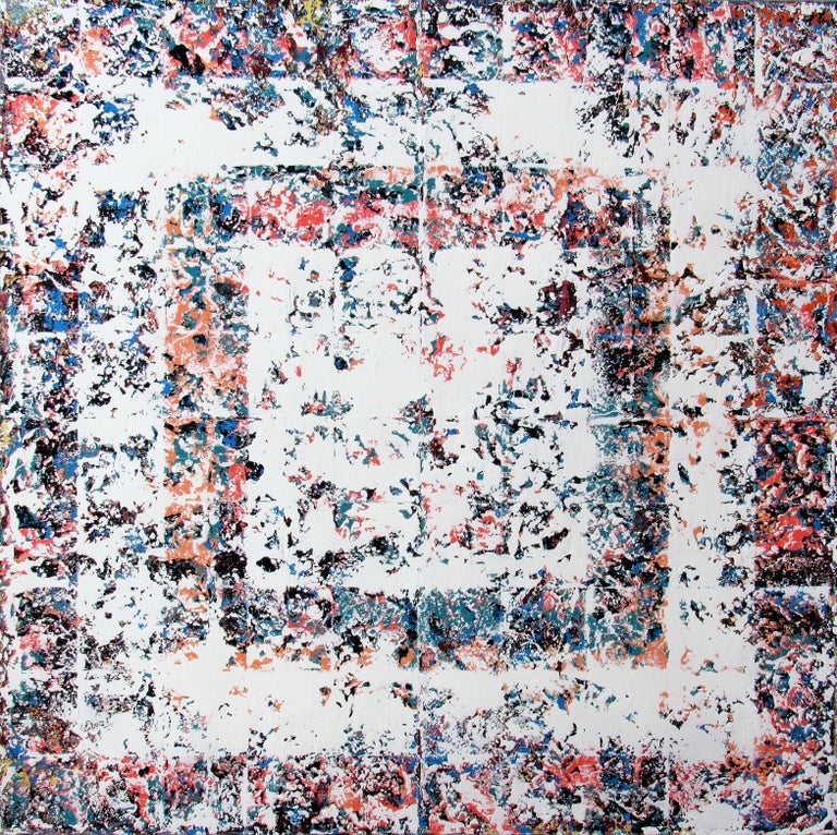 Brian Neish - Secret - contemporary abstract white multicolor geometric ...