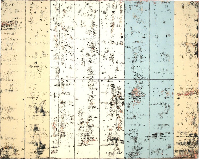 Brian Neish - Tucson - contemporary abstract light white cream oil ...