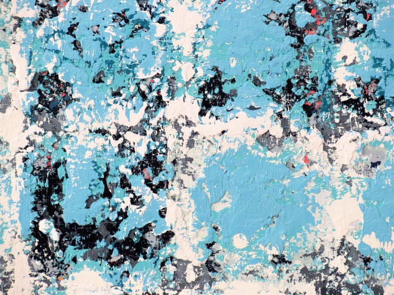 Brian Neish - Unspoken - Blue and White Abstract Art / Geometric ...