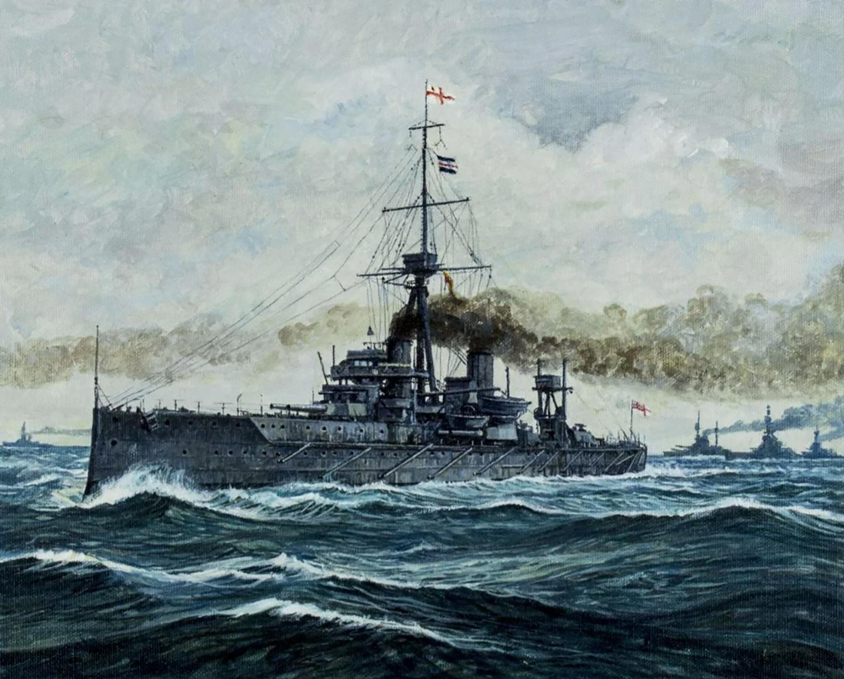 Brian Sanders - HMS Dreadnought at 1stDibs | hms dreadnought painting ...