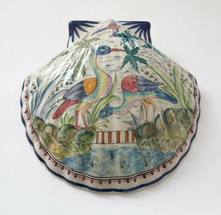 Bricolarte, Majolica Shell Form Wall Decoration, Portugal, Mid 20th ...