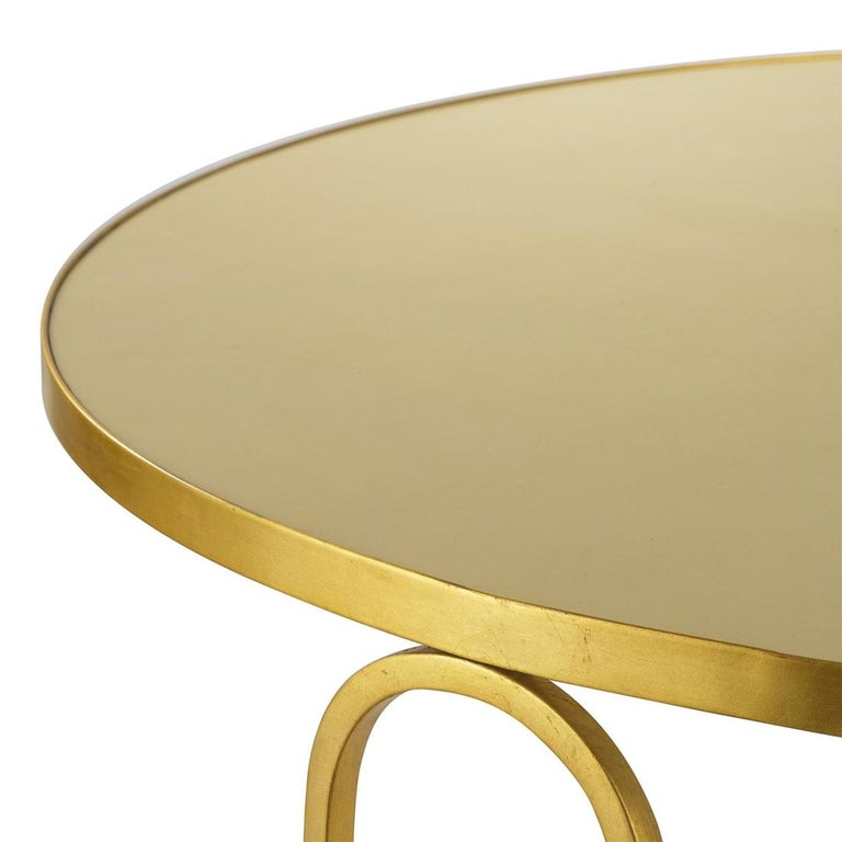 Bridge Coffee Table in Brass Leaf Finish at 1stDibs