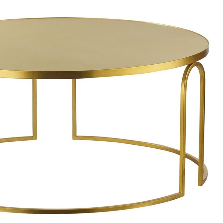 Bridge Coffee Table in Brass Leaf Finish at 1stDibs