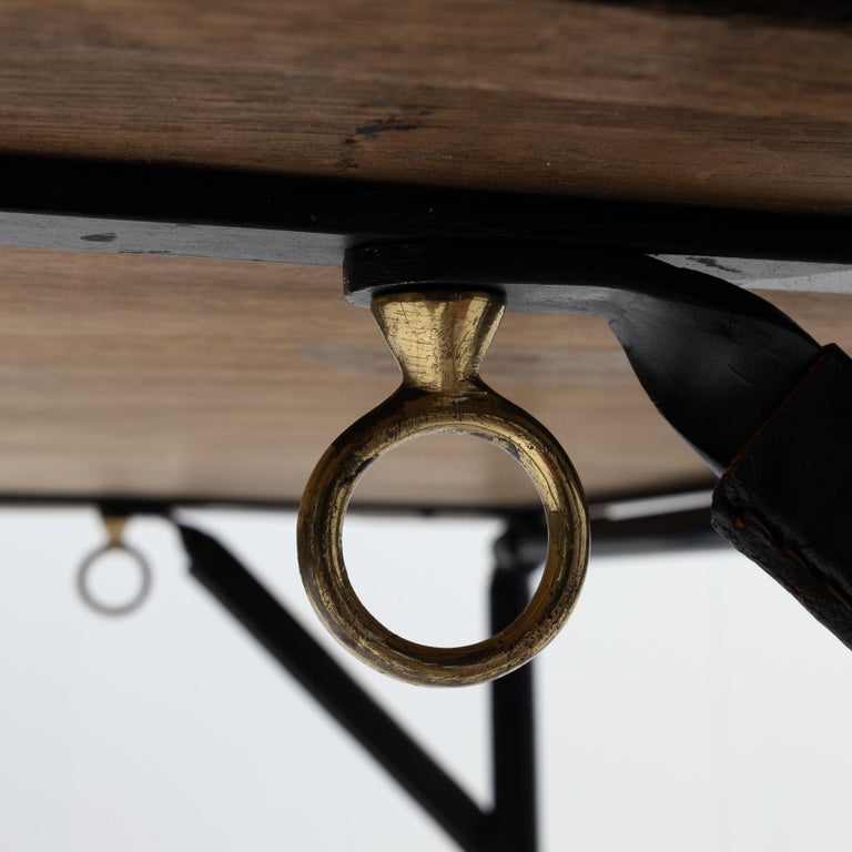 Bridge or Games Table with Folding Legs by Jacques Adnet, France For ...