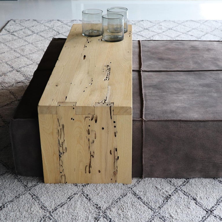 Bridge Set of Pouf and Coffee Table For Sale at 1stDibs