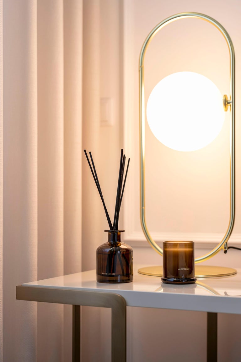 Modern Bridge Side Table made with wood and brass, Handmade by Stylish ...