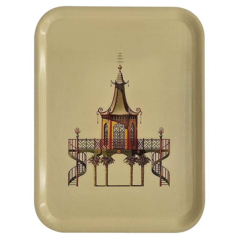 Bridge Wooden Tray For Sale at 1stDibs