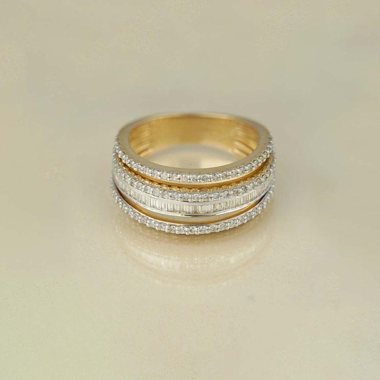 Customizable Bridget gold and diamond ring For Sale at 1stDibs