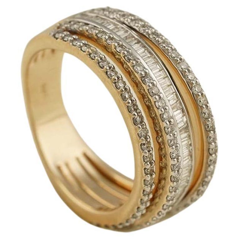 Customizable Bridget gold and diamond ring For Sale at 1stDibs