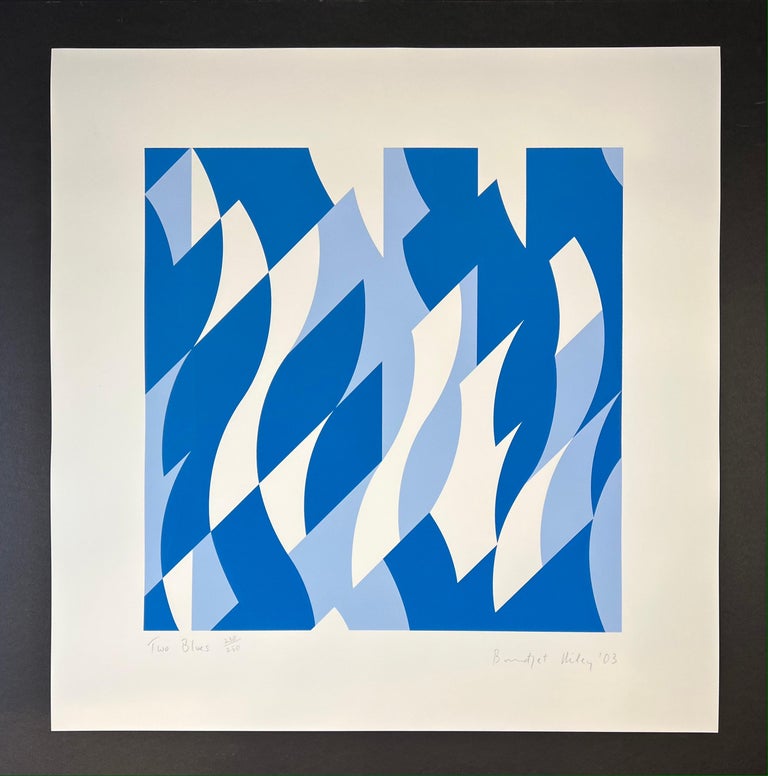 Bridget Riley - Bridget Riley – Two Blues – hand-signed Screenprint in ...