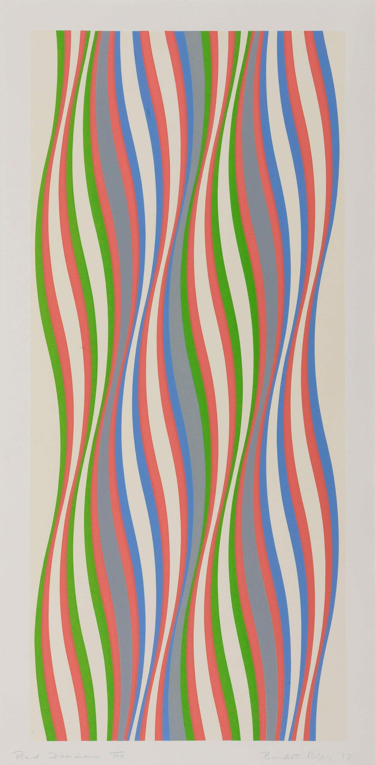 Bridget Riley – Dominance : Green, Blue and Red -- Ensemble de trois ...