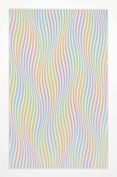 Bridget Riley - Rose Horizontal -- Screen Print, Stripes, Patterns, Op ...