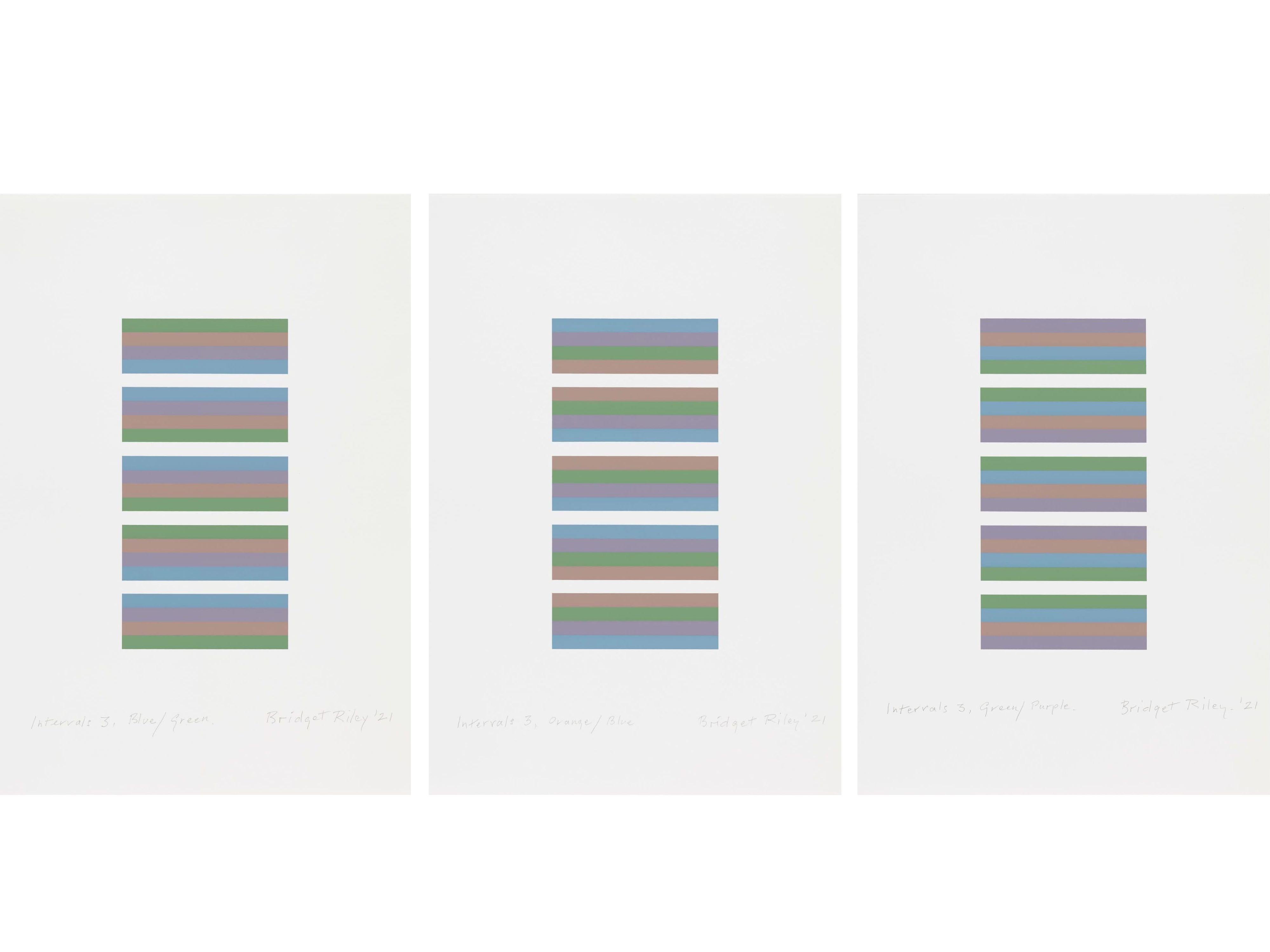 Bridget Riley - Rose Horizontal -- Screen Print, Stripes, Patterns, Op ...
