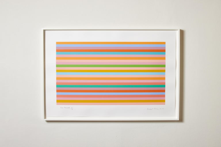 Bridget Riley - Rose Horizontal -- Screen Print, Stripes, Patterns, Op ...