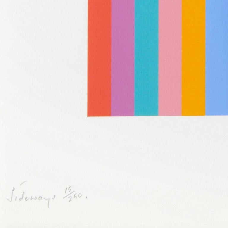 Bridget Riley - Sideways -- Screen Print, Stripes, Bright Colors, Op ...