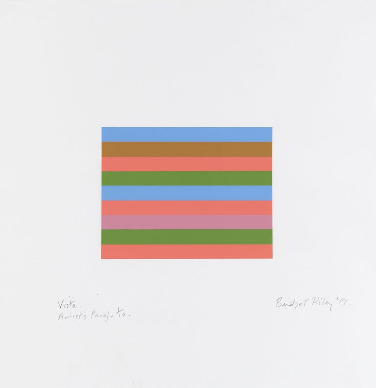 Bridget Riley - Vista -- Screen Print, Horizontal Lines, Op Art by ...