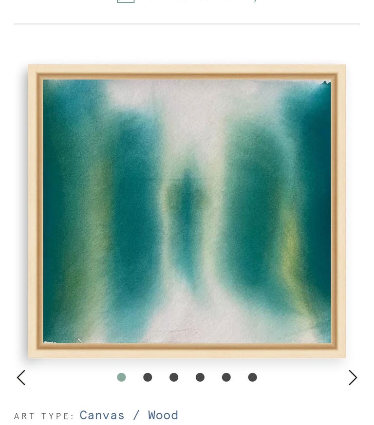 Bridgette Duran - Green Organic Geometric Abstract Colorfield Painting ...