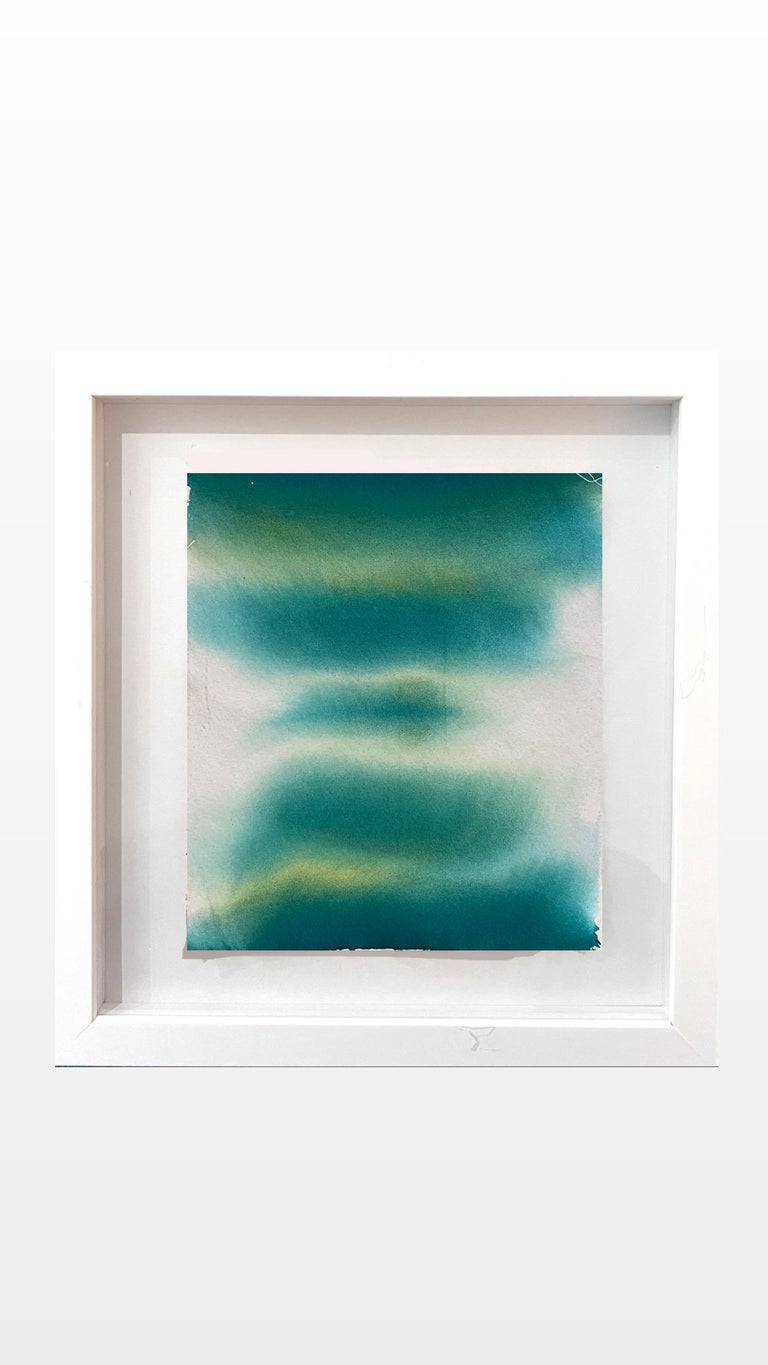Bridgette Duran - Green Organic Geometric Abstract Colorfield Painting ...
