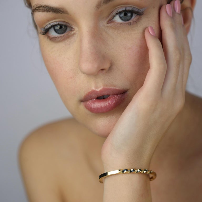 Brielle, Silver Adjustable Bangle For Sale at 1stDibs